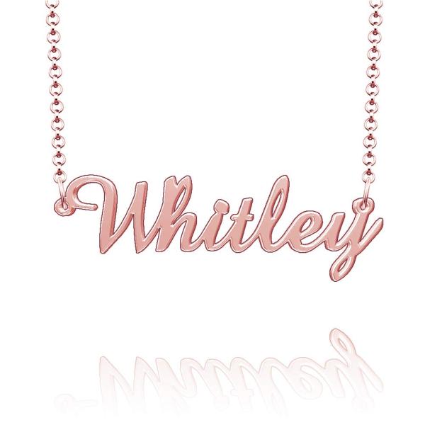 商品名:  LoEnMe Jewelry Customized Whitley Name Necklace Stainless Steel Rose Gold Plated Custom Made of Last Name Gift for...