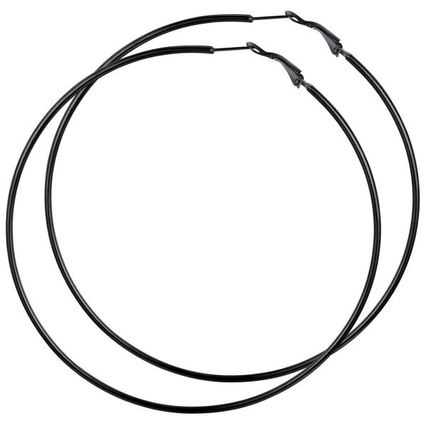 商品名: GoldChic Jewelry 1組/3組 クラシック ミディアム/ビッグ ラウンド フープイヤリング ステンレススチール フープイヤリング ゴールド/ブラック/シルバー レディース ガールズ 低刺激性 イヤリング (30/40...