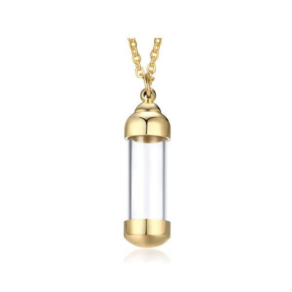 商品名:  Mealguet Jewlery Stainless Steel Glass Cremation Urn Pendant, Ashes Holder Memorial Pendant Necklace with Chain, K...