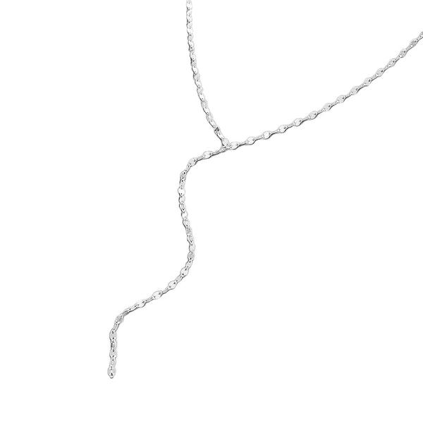 商品名: スターリングシルバー ロングYネックレス レディース ガールズ 18K ホワイトゴールドメッキ シンプルミニマリスト 稲妻 幾何学模様 楕円形 ティアドロップ スパンコール ペンダント チョーカー ネックレス チェーン ファッショ...