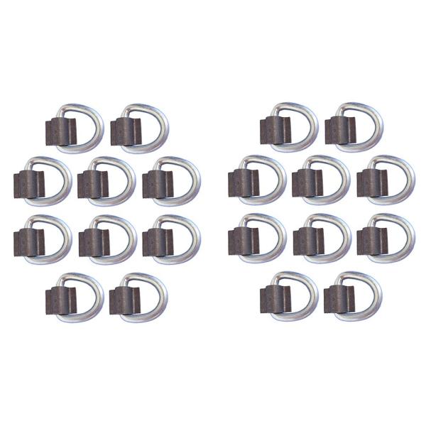 商品名: WR15 3/8インチ 20溶接 亜鉛Dリング ロープタイダウン オートバイ ATV トラック トレーラー用 RAParts WR15 3/8" 20 Weld On Zinc D Rings for Rope Tie Down ...