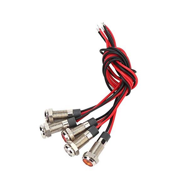 商品名:  5Pcs LED Lamp IP66 6mm LED Water-Proof Metal Warning Light Power Indicator with Wire 1NO for Motorcycle Bicycle (D...