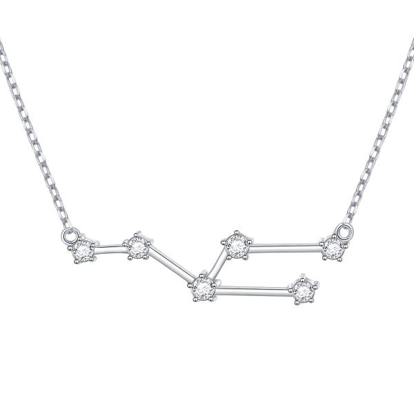 商品名: 925スターリングシルバー CZ 占星術 12星座 ホロスコープ サイン 占星術 星座 ネックレス 誕生日プレゼント 女性や女の子に 18-20インチ シルバー 925 Sterling Silver CZ Astrology 1...