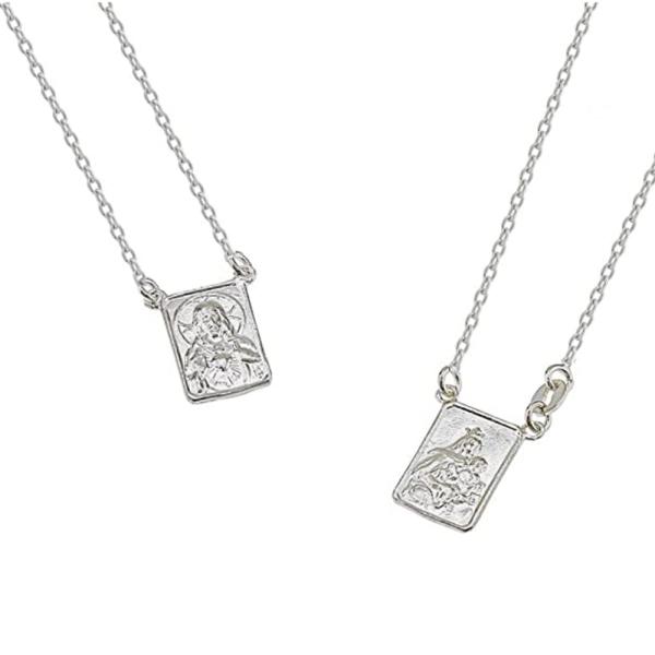 商品名: FRONAY 14Kゴールドメッキ シルバー エスカプラリオ ネックレス 両面 宗教 ファインジュエリー, 金属 FRONAY Sterling Silver Escapulario Necklace, Double Sided ...