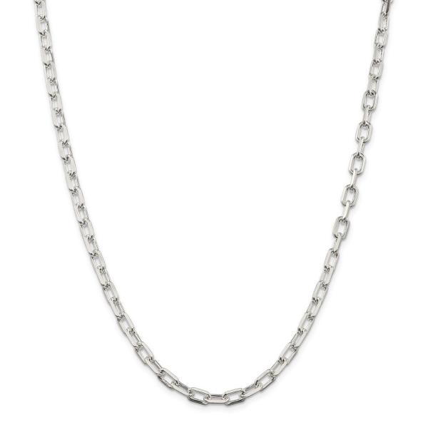 商品名:  Solid 925 Sterling Silver 5.5mm Unique Diamond-cut Open Link Cable Chain Necklace - with Secure Lobster Lock Clasp...