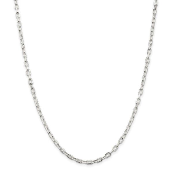 商品名:  Solid 925 Sterling Silver 3.5mm Unique Diamond-cut Open Link Cable Chain Necklace - with Secure Lobster Lock Clasp...