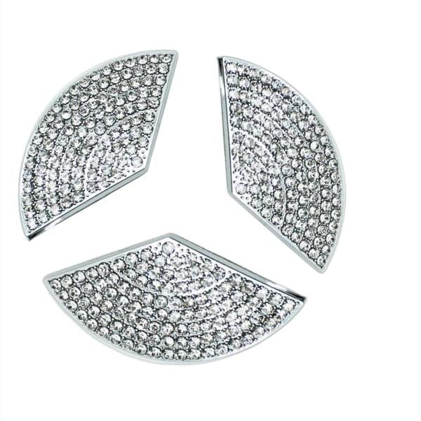 商品名: 自動車内装トリムブリンブリンアクセサリーに適していますメルセデスベンツ新しいクラスA BクラスCLA GLB 2019 2020変更された女性のラインストーンクリスタルデカールアクセサリー (silver, Car exterio...