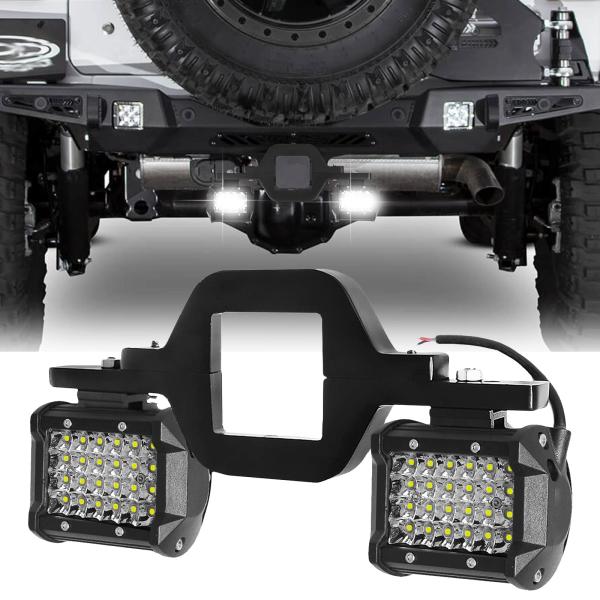 商品名:  Tow Hitch LED Lights, EBESTauto 4-Row Hitch LED Lights with 2 Inch Tow Hitch Mounting Bracket 4 Inch 72W LED Work ...