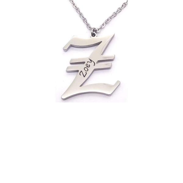 商品名:  PANGRUI Personalized Name Pendant Necklace for Women,Customized Initial Letter A to Z Stainless Steel Necklace Pen...