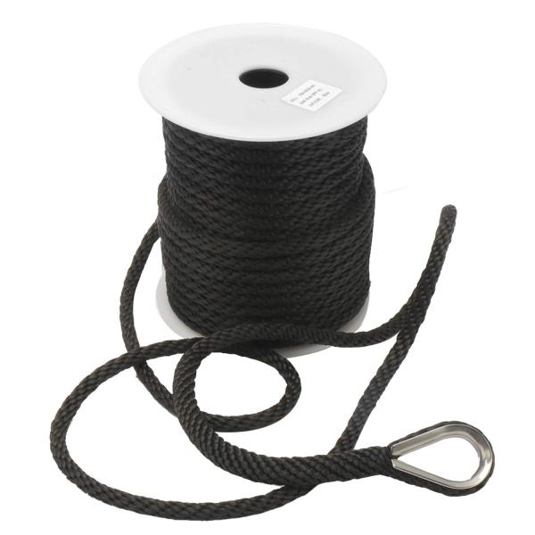 商品名: NovelBee 3/8インチ 150フィート プレミアムソリッドブレイドMFPアンカーラインアンカーロープ ステンレススチールシンブル付き NovelBee 3/8 Inch 150Feet Premium Solid Brai...