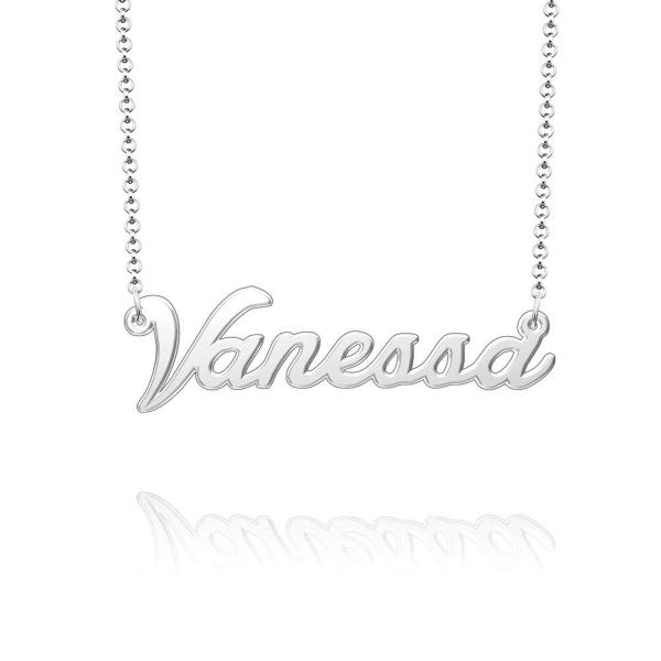 商品名:  CoolJewelry Initial Name Necklace Semi-Customized Personalized Nameplate Pendant 925 Sterling Silver Birthday Gift...