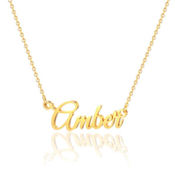 商品名: MONOOC カスタムネームネックレス 14Kゴールドメッキ パーソナライズネームネックレス ゴールド ローズゴールド シルバーカラー ステンレススチール ネームプレートネックレス レディース ガールズ メンズ カスタマイズされた...