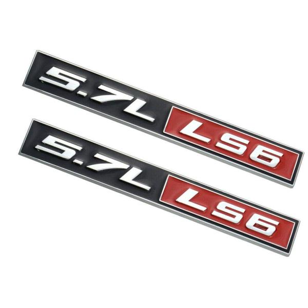 商品名:  Pair Set 5.7L LS6 CRATE ENGINE FENDER EMBLEM BADGE COMPATIBLE WITH UNIVERSAL CARS(BLACK RED))ブランド: PCFGSL高さ: 21.7c...