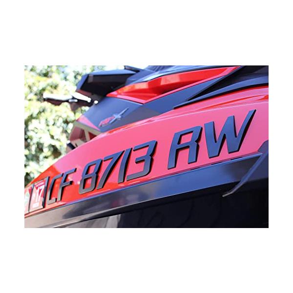 商品名: ボート&amp;ジェットスキー登録番号 18ピースキット スポーツスタイルシリーズ ブラックエンブレム Boat &amp; Jet Ski Registration Numbers 18 PCS Kit Sport Style ...