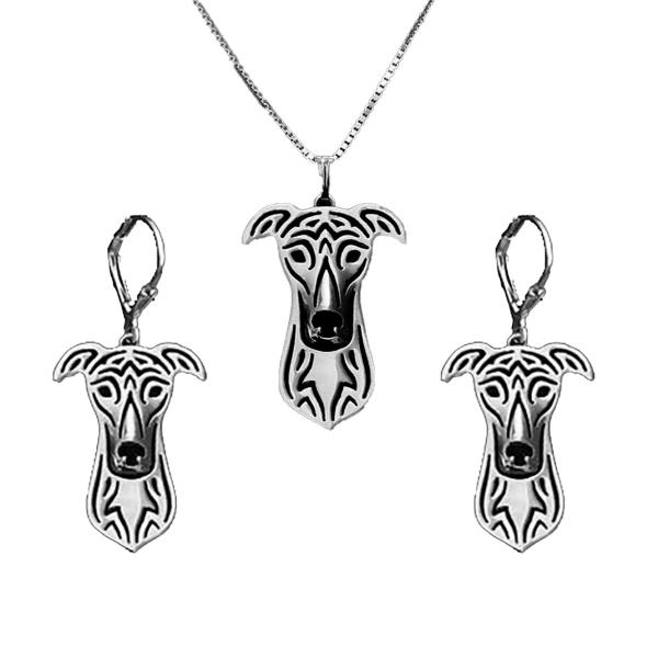 商品名: Ginger Lyne Ginger Lyne 犬好きペットペンダント ボックスチェーン 犬の足跡プリント ハートジュエリー ピットママ レディース ガールズ ティーン シルバー Greyhound Dog Sterling Si...