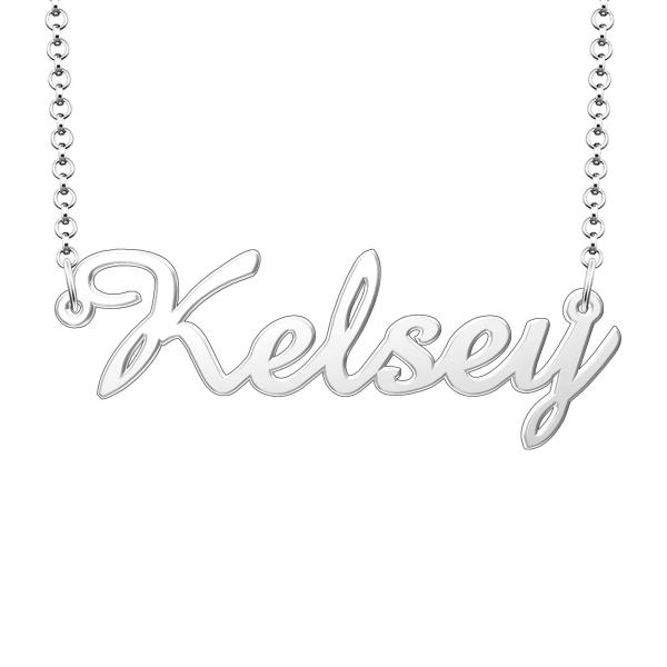 商品名:  Moonlight Collections Kelsey Name Necklace Personalized Sterling Silver Custom Name Necklace for Women, Silverブランド...