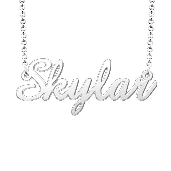商品名:  Moonlight Collections Skylar Name Necklace Personalized Sterling Silver Custom Name Necklace for Women, Silverブランド...