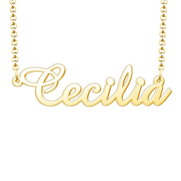 商品名:  Moonlight Collections Cecilia Name Necklace Personalized Sterling Silver Custom Name Necklace for Women, Customize...