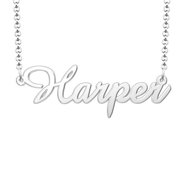 商品名:  Moonlight Collections Harper Name Necklace Personalized Sterling Silver Custom Name Necklace for Women, Silverブランド...