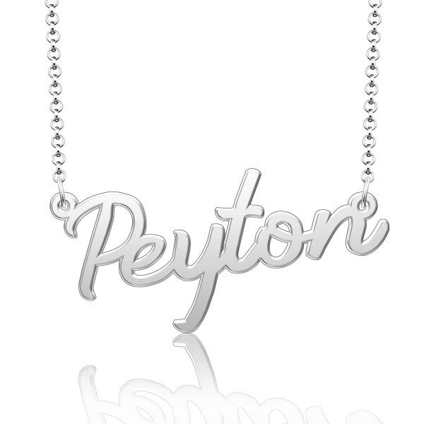 商品名: CLY Jewelry 925スターリングシルバー メッキ カスタマイズ可 名前ネックレス シルバー CLY Jewelry Peyton Necklace Personalized Name Woman Custom Made ...