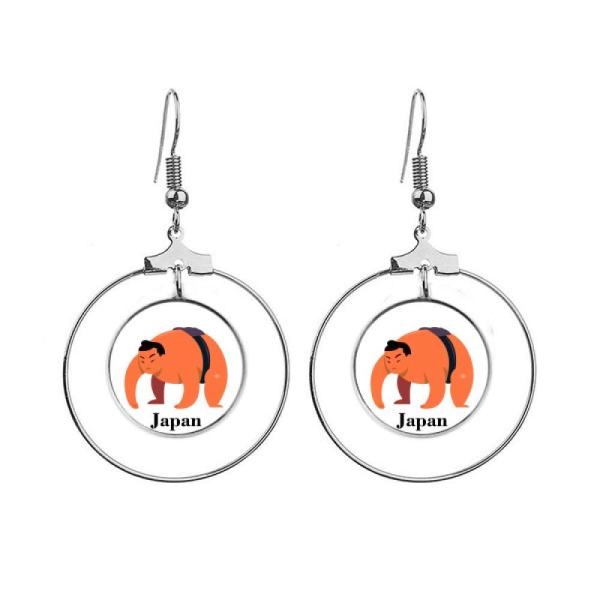 商品名: 伝統的な日本の相撲レスリング 女性のイヤリング Traditional Japanese Sumo Wresting Earrings Dangle Hoop Jewelry Drop Circleブランド: DIYthinker...