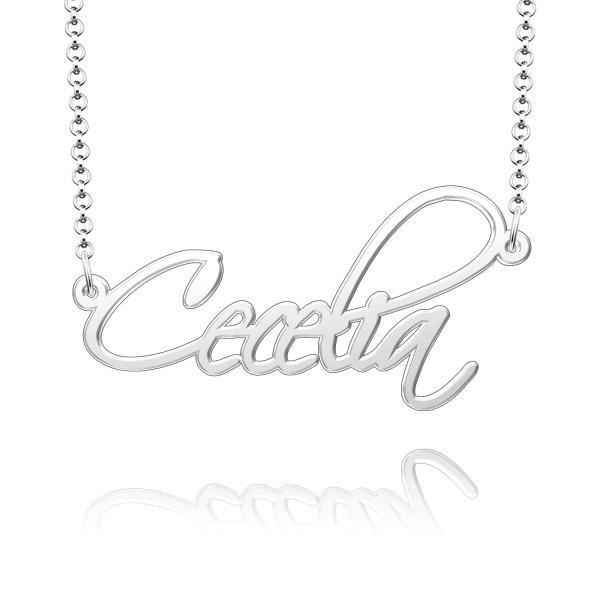 商品名: Moonlight Collections カスタムネームネックレス レディース スターリングシルバー パーソナライズジュエリー Moonlight Collections Cecelia Custom Name Necklace...
