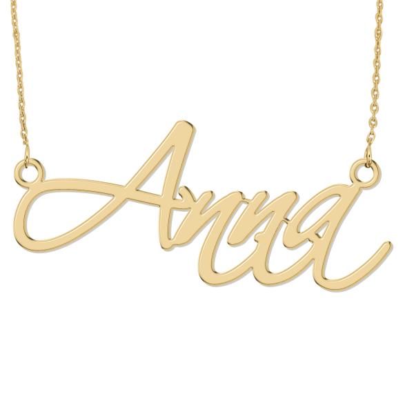 商品名:  18K Gold Anna name necklace cursive personalized pretty name neck jewelry engagement wedding birthdayブランド: UMAGICB...