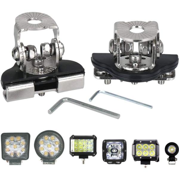 商品名:  LED POD Mounting Bracket Clamps Piller Holder Ditch Light Hood mounts 2PC Universal Stainless Steel for: Led Light...