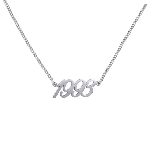 商品名: WIGERLON 誕生年 数字 ネックレス 誕生日プレゼント 女性と女の子向け カラー シルバーとゴールド シルバー WIGERLON Birth Year Number Necklace Birthday Gift for Wo...