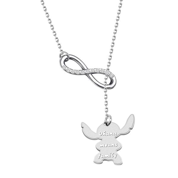 商品名: bobauna Ohana Family Means ハイビスカス キーチェーン&amp;ネックレス アニメ映画ファンジュエリー 家族の友人に, ステンレス鋼 bobauna Ohana Family Means Hibiscus...