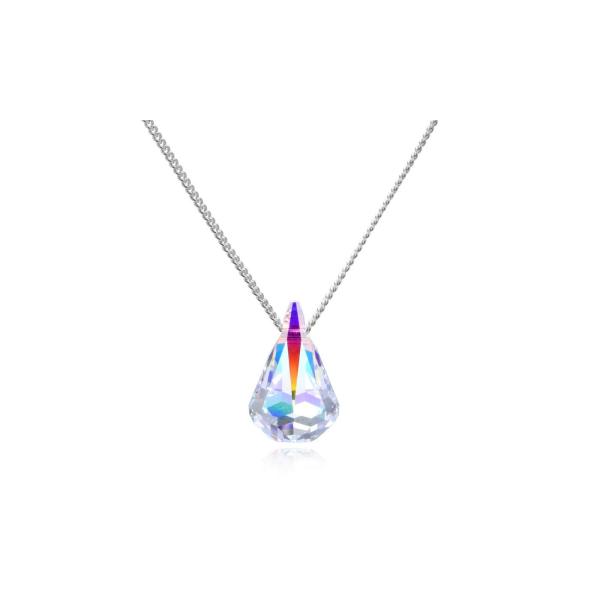 商品名: Savlano 14K ホワイトゴールドメッキ オーロラ ドロップカット 18インチ ペンダント チェーンネックレス レディース ガールズ, 水晶, オーロラ Savlano 14K White Gold Plated Auror...