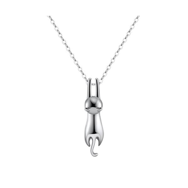 商品名: Ginger Lyne 猫 子猫 ペンダント ネックレス スターリングシルバー 18インチ ロロチェーン ガールズ レディース Adorable Sterling Silver Cat Necklace by Ginger Lyn...