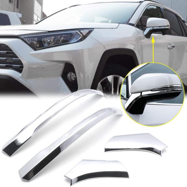 商品名:  x xotic tech Exterior Rearview Side Mirror Pillar Stripe Cover Trim, Chrome, Compatible with Toyota RAV4 2019-2024...
