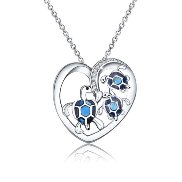 商品名:  bobauna Mother and Baby Sea Turtle Heart Pendant Necklace For Women Girl (turtle necklace2)ブランド: bobauna高さ: 10.007...