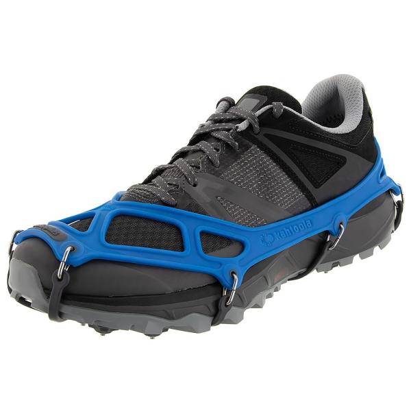 商品名: Kahtoola EXOspikes フットウェア トラクション-ブルー ミディアム Kahtoola EXOspikes Footwear Traction for Winter Hiking &amp; Running in ...