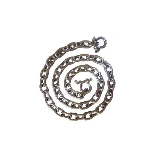 商品名: US Stainless AntiOff シャックル ステンレススチール 316 アンカーチェーン 長さ1/4インチ 6mm x 4フィート アンチオフシャックル付き 高度なロックリングデザイン US Stainless Anti...