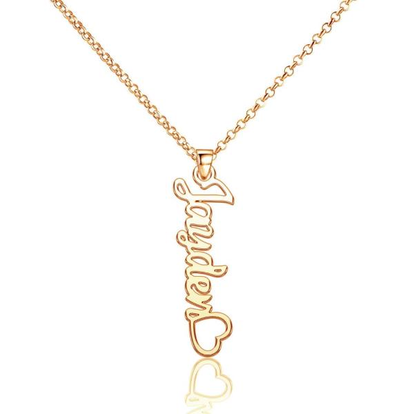 商品名: LoEnMe Jewelry ゴールドメッキ 名前カスタムスクリプトレターネックレス シルバー LoEnMe Jewelry Gold Plated Customized Necklace Personalized Womens ...