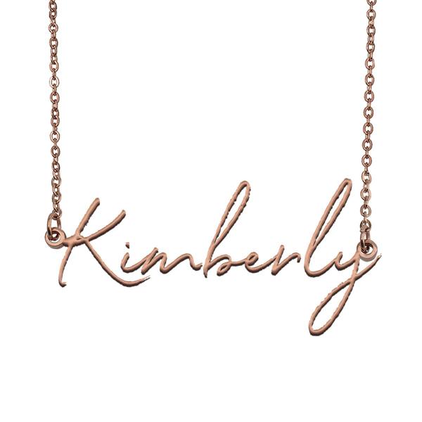 商品名:  Dancing Wolf Personalized Custom Name Necklace Script Initial Kimberly Nameplate Necklace Jewelry for Girls Womens...