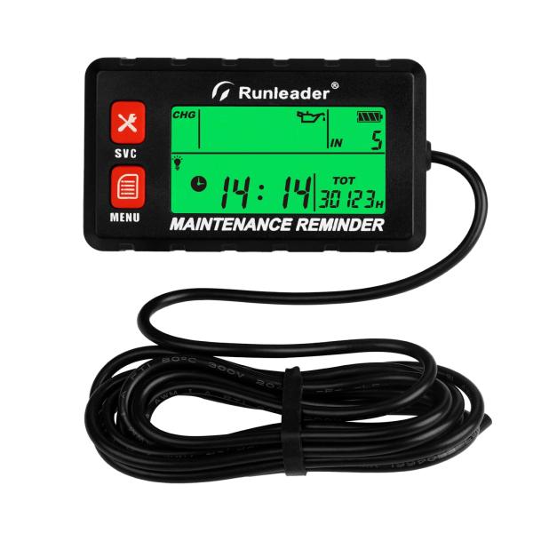 商品名:  Runleader Digital Self Powered Hour Meter Tachometer,RPM Alert, Multiple Maintenance Reminders,Backlights Display ...
