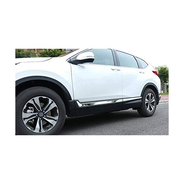 商品名: Momoap / ABS クローム 車体ドアサイドモールディングトリム敷居カバーガード ホンダCR-V 2017-2021用 ABS Chrome Car Body Door Side Molding Trim sill Cove...