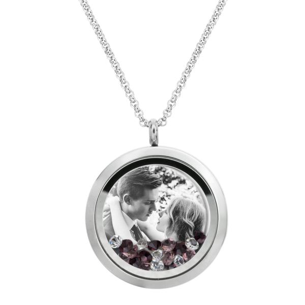 商品名: Queenberry レーザー刻印 写真&amp;テキスト メッセージ フローティングロケット クリスタル ネックレス ペンダント ハンドメイド ラブノート 記念日 ウェディング 誕生日 ギフト, 金属, 10 Queenberr...