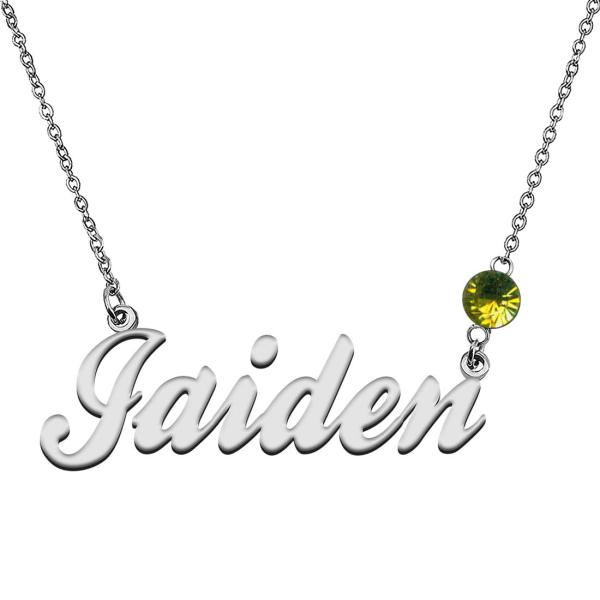 商品名:  GR859C Custom My Name Necklace with Birthstone Initial Jewelry Jaidenブランド: GR859C商品番号: 色: Silver素材: Stainless Stee...