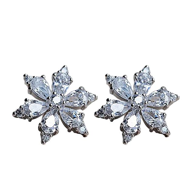 商品名:  shiYsRL Earrings Stud Crystal Pearl Earring Set, Sweet Women Cubic Zirconia Inlaid Snowflake Ear Stud Earrings Jew...