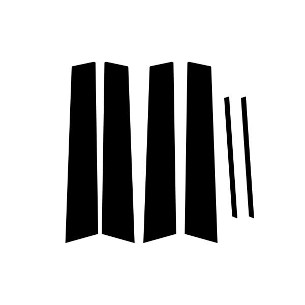 商品名: Xotic Tech 6個 サイドドア 窓 ピラー ポスト プレカット 成形カバートリム トヨタカムリ 2018-2021対応 (ブラック) Xotic Tech Pillar Post Side Door Window Cove...