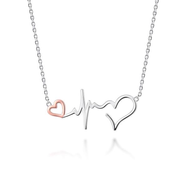 商品名: BEILIN 925スターリングシルバー 信仰 希望 ラブネックレス ハートビート ジュエリー ネックレス レディース ガールズ BEILIN 925 Sterling Silver Faith Hope Love Necklac...