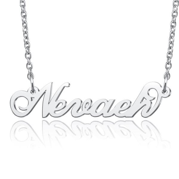 商品名: LuxglitterLin 名前入りネックレス カスタムネームネックレス スクリプト イニシャル ネームプレート ジュエリー 女性用 LuxglitterLin Carrie Style Name Necklace Persona...