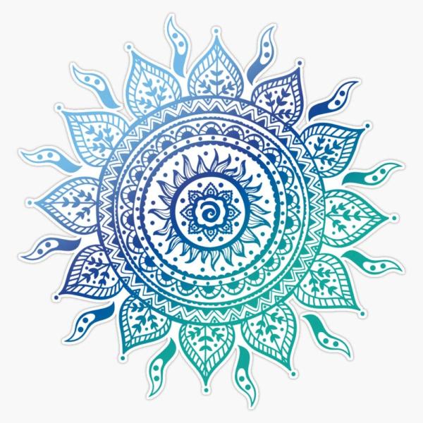 商品名:  Blue Gradient Mandala Vinyl Waterproof Sticker Decal Car Laptop Wall Window Bumper Sticker 5"ブランド: EMC Graphics高さ:...