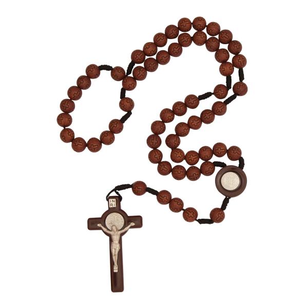 商品名: TerraSantaStore カトリック ロザリオ 祈り ビーズ エルサレム 十字架 キリストのイエス ネックレス 装飾 聖ベネディクトの注文付き 自動車用 男女兼用 宗教ジュエリーペンダント 20インチ TerraSantaS...
