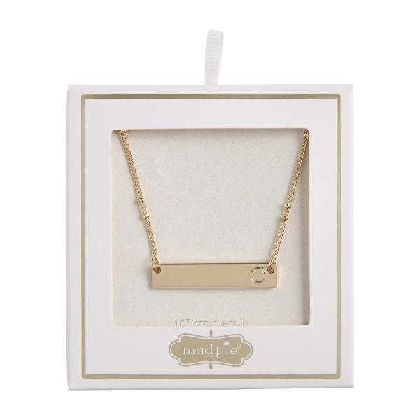 商品名: Mud Pie レディース イニシャルバーネックレス US サイズ: One Size Fits Most Mud Pie Women's Initial BAR Necklace, D, One Size Fits Mostブラ...