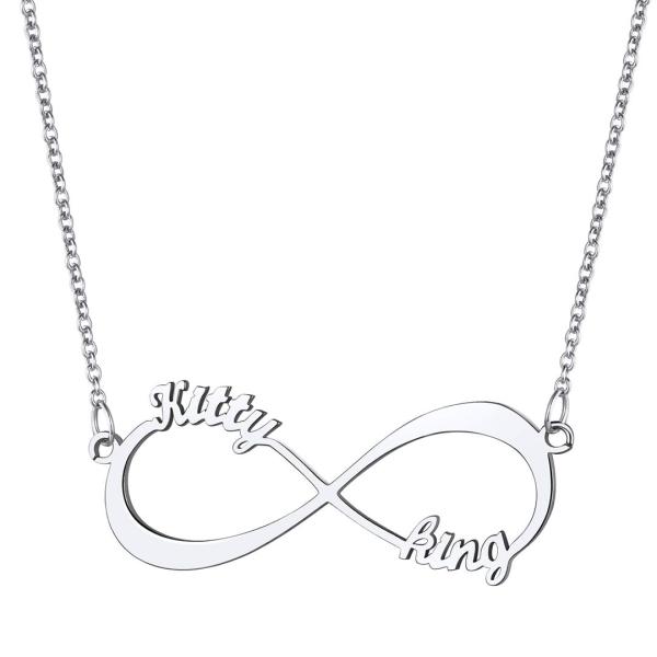 商品名: ChainsHouse ネックレス チョーカー チャーム イニシャル 名前 ジュエリー プラチナ 18Kゴールドメッキ ネックレス 誕生石付き カスタムファミリーネックレス 女性や女の子に カスタマイズ可 シルバー ChainsH...